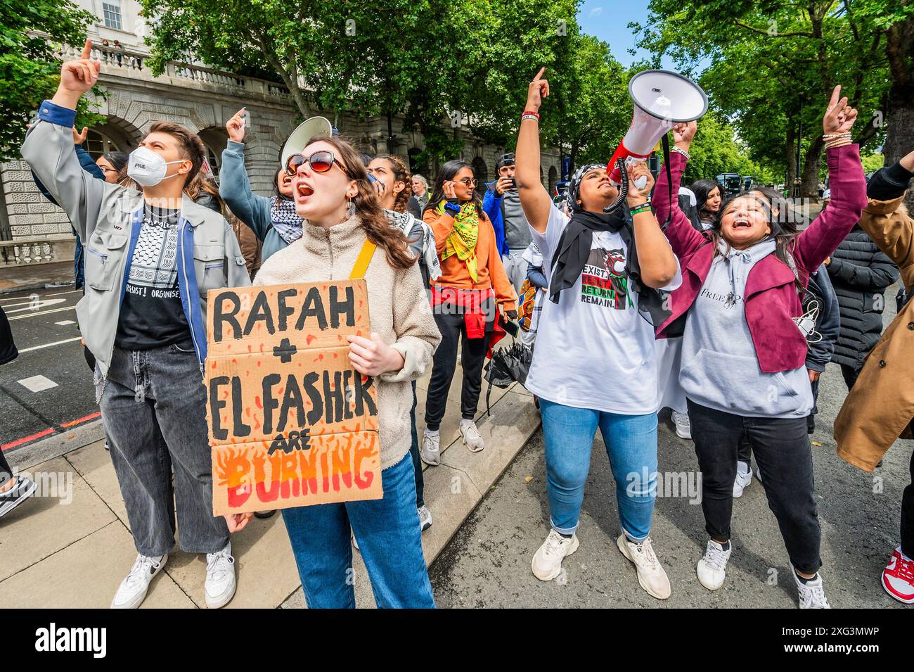 London, UK. 6th July, 2024. A tiny pro israel protest on Waterloo ...