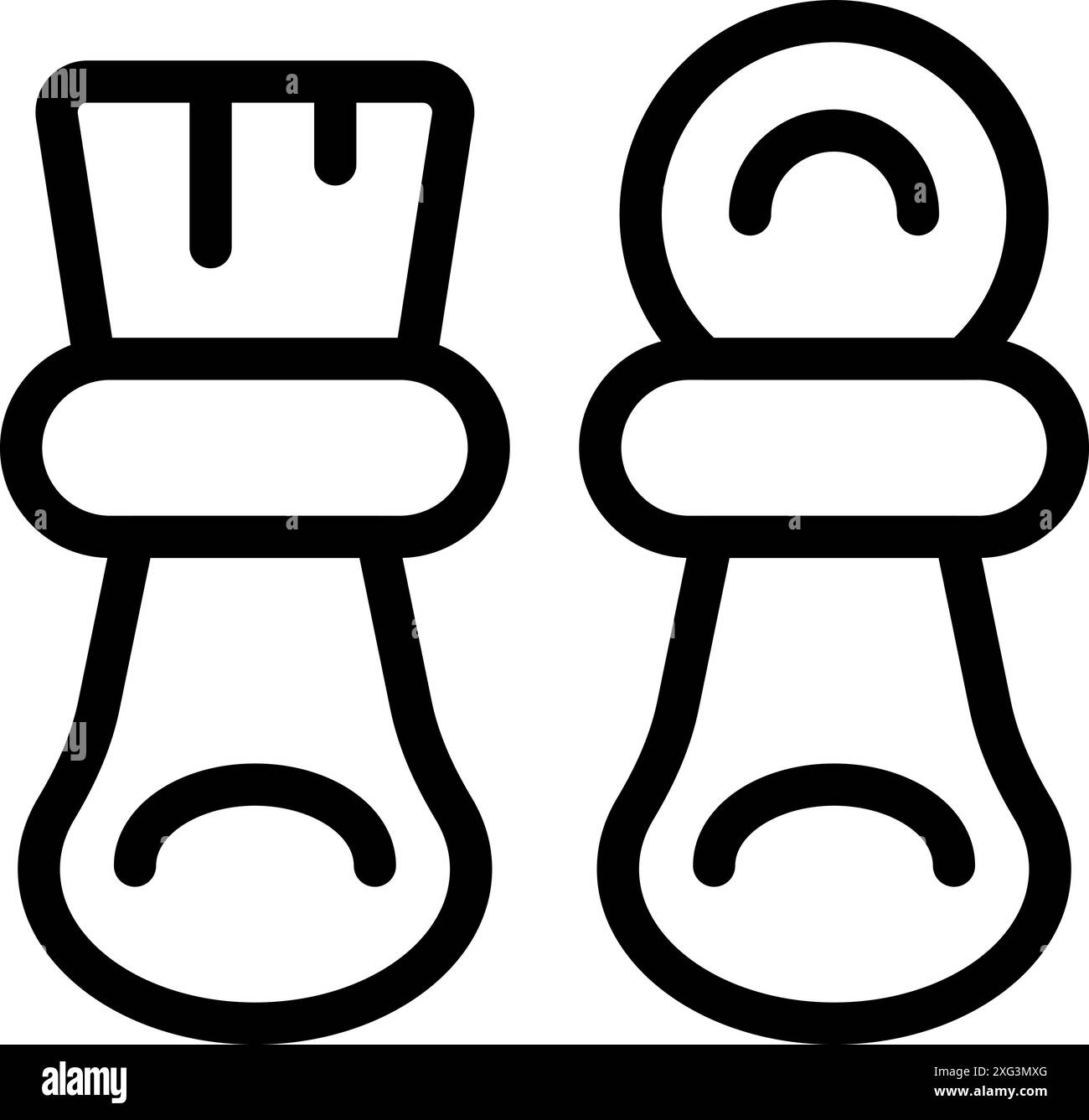Simple line drawing of shaving brush and aftershave lotion for use in ...