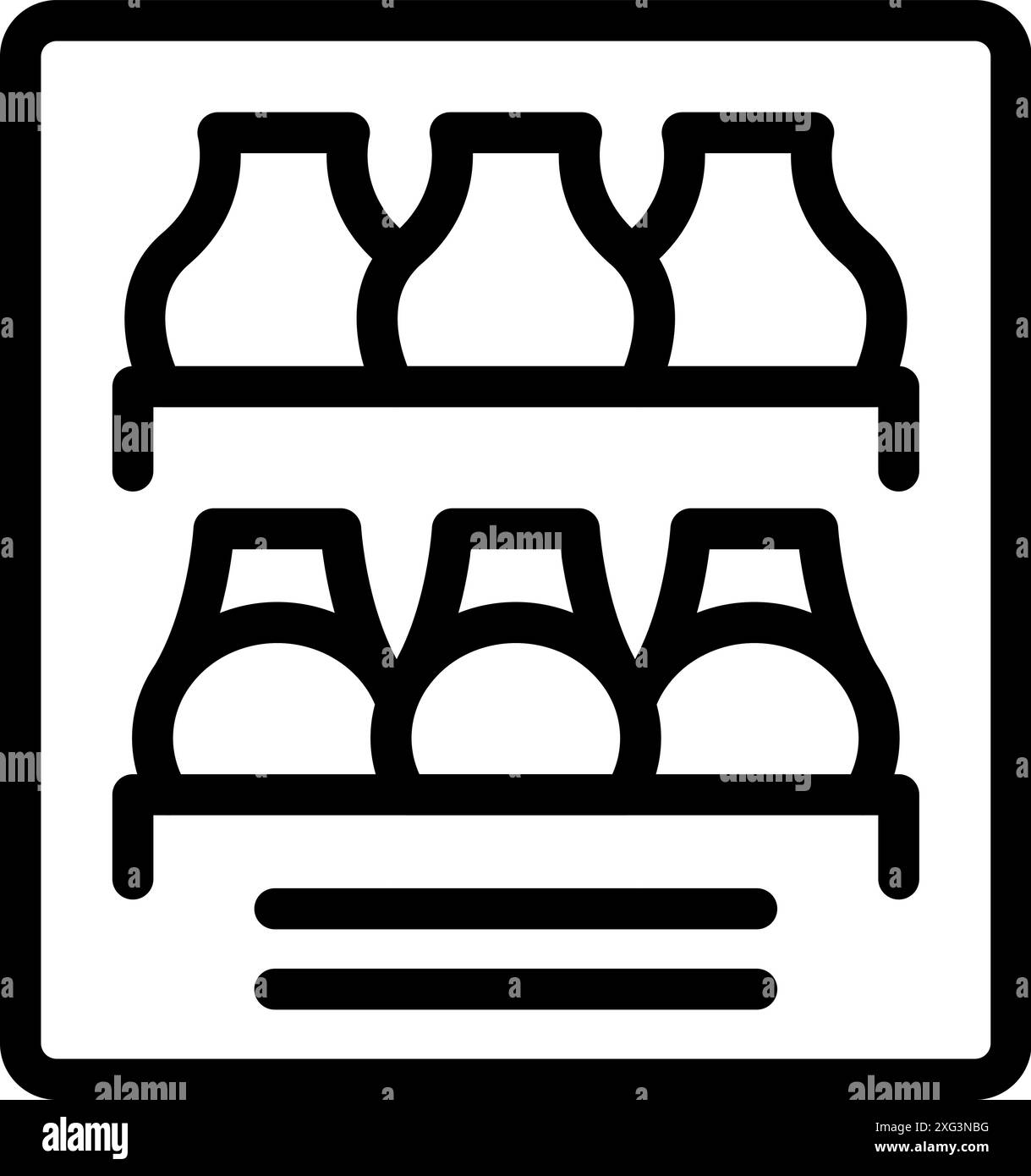 Refrigerator storing bottles icon, outline style, suitable for web ...