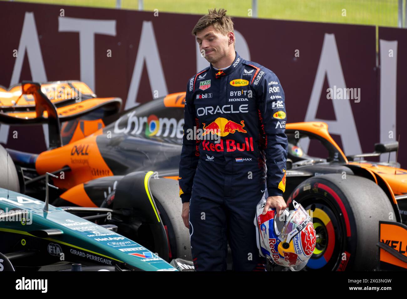 SILVERSTONE - Max Verstappen (Red Bull Racing) after qualifying for the ...