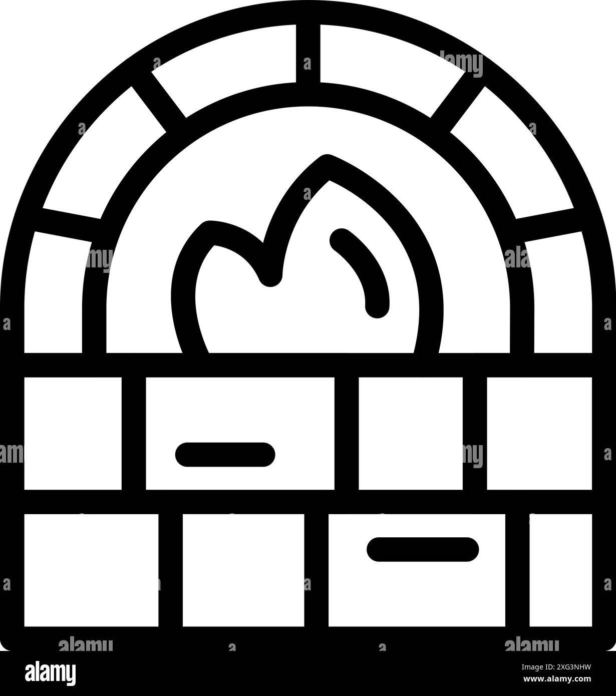 Traditional brick oven burning wood, creating a cozy and rustic ...