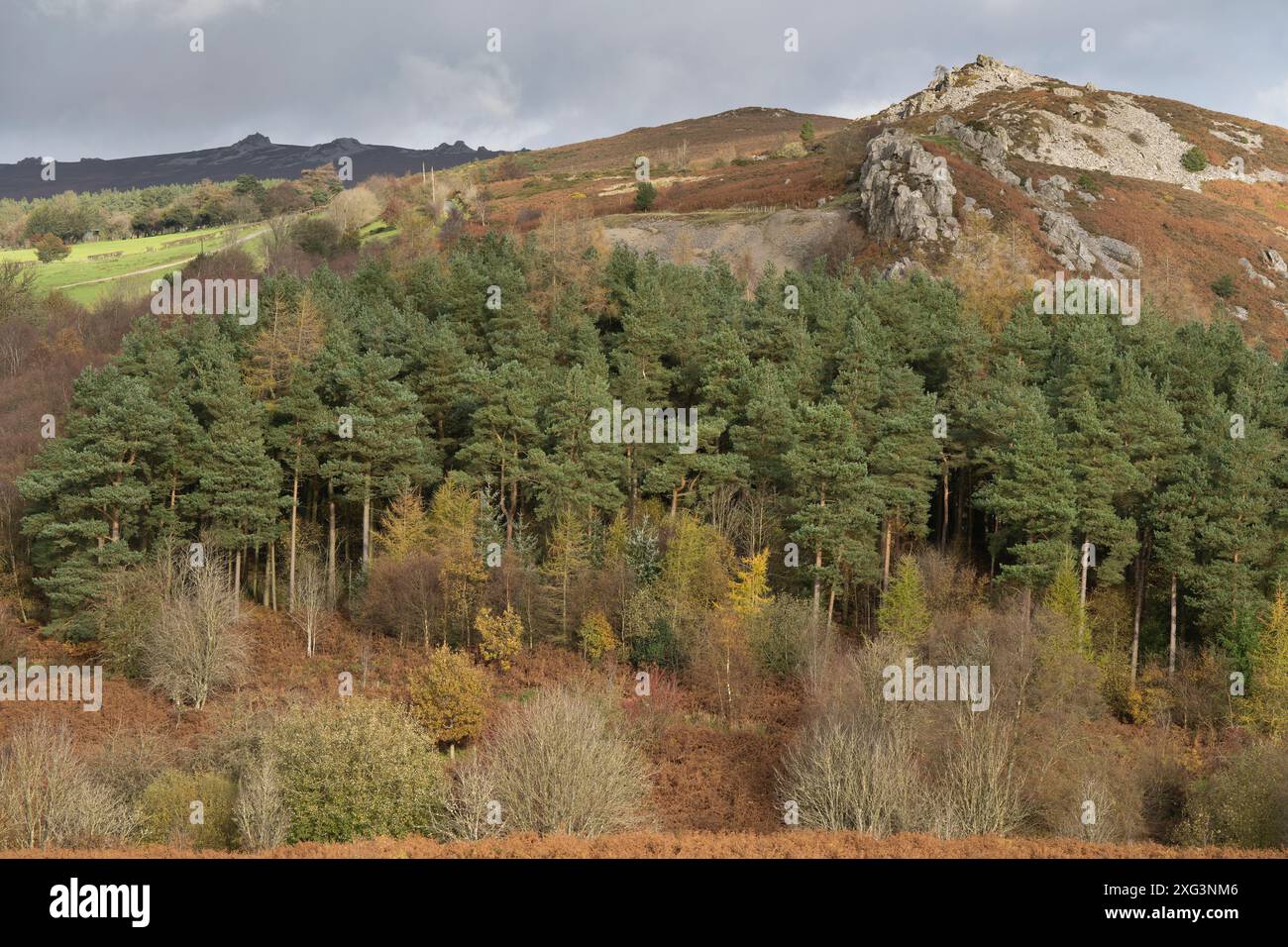 Dramatic scenery and views from the Stiperstones, an exposed quartzite ...