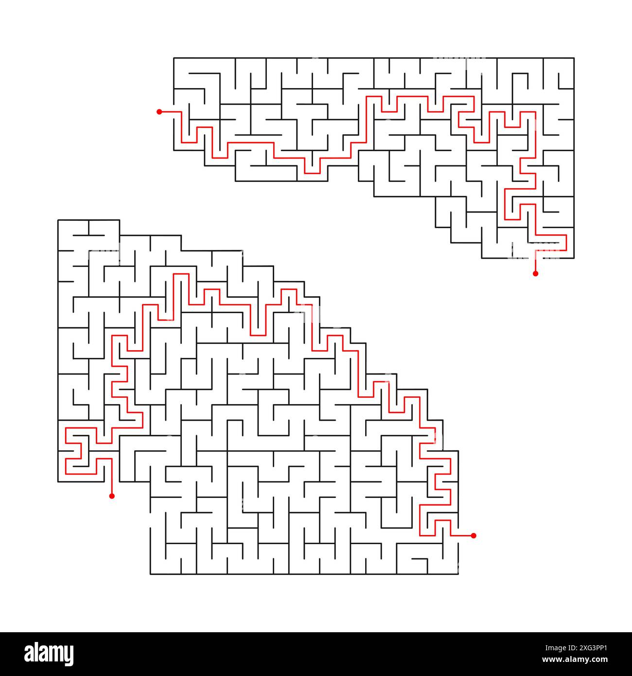 Puzzle game. labyrinth for children - Find the way out. Vector ...