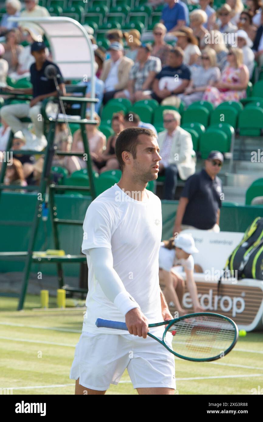 Stoke Poges, UK. 27th June, 2024. Serbian professional tennis player ...