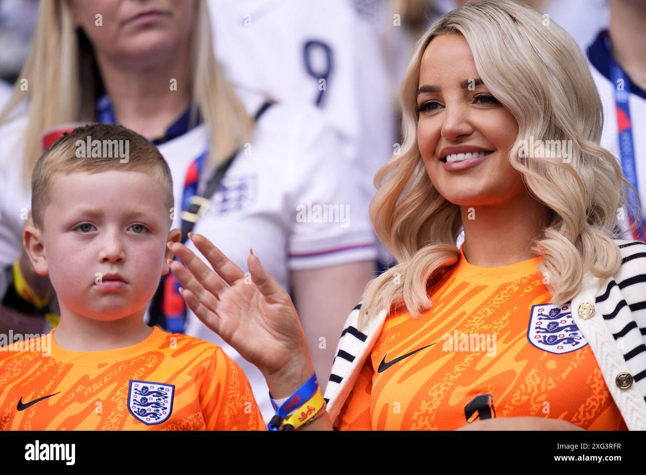 Dusseldorf, Germania. 06th July, 2024. Megan Davison wife of the ...