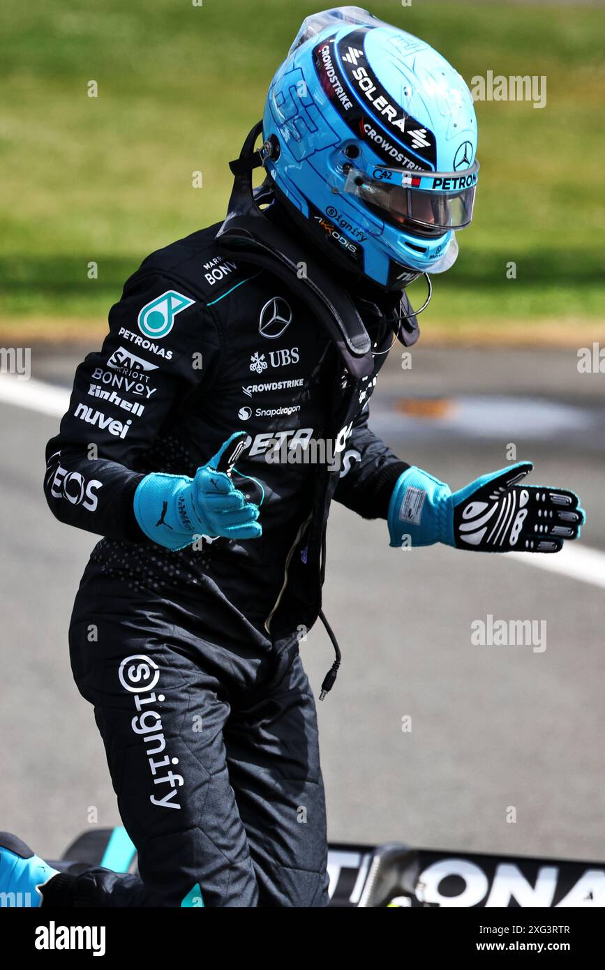 Silverstone, UK. 06th July, 2024. George Russell (GBR) Mercedes AMG F1 ...
