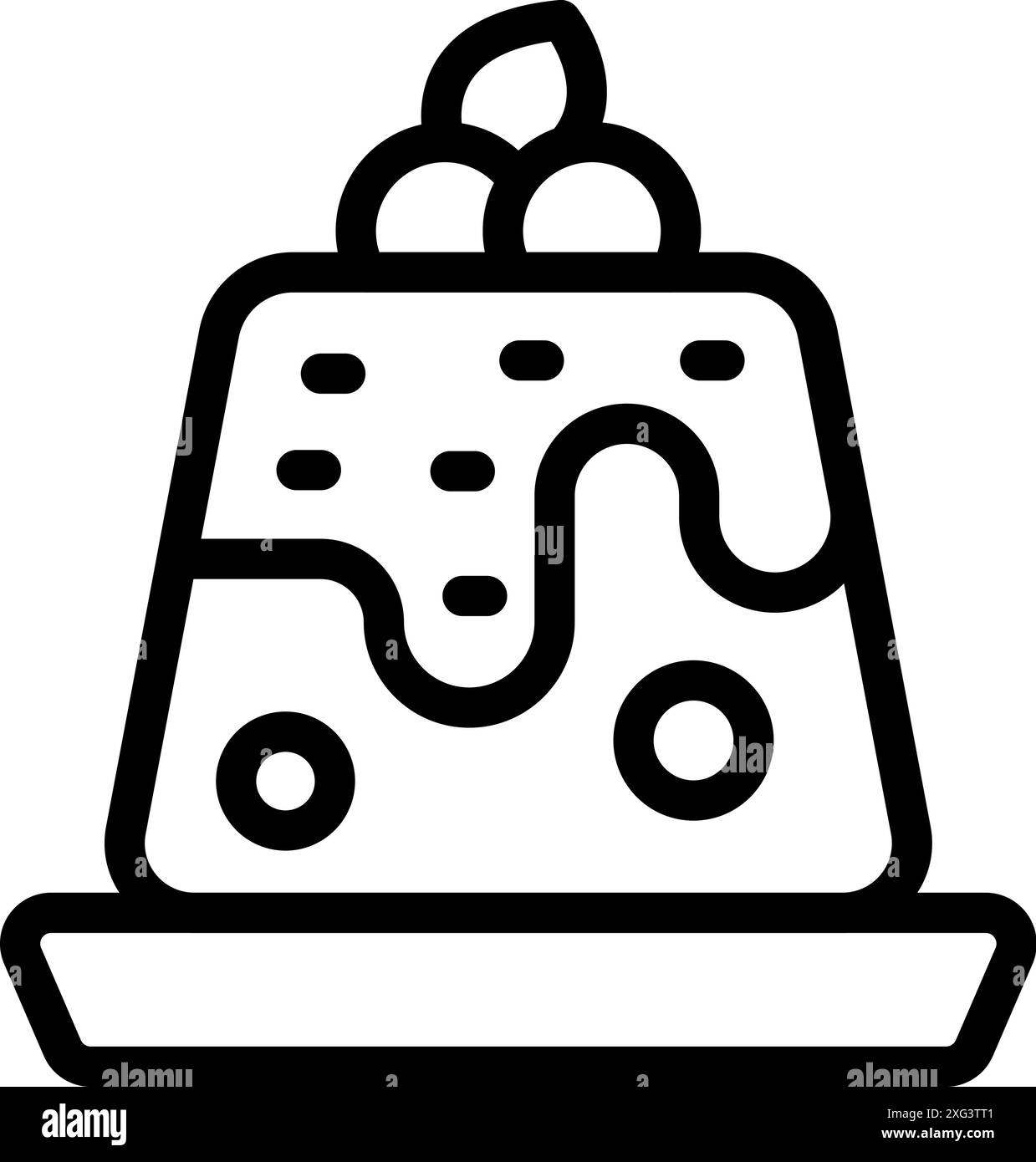 Plate delicious pudding chocolate Black and White Stock Photos & Images ...