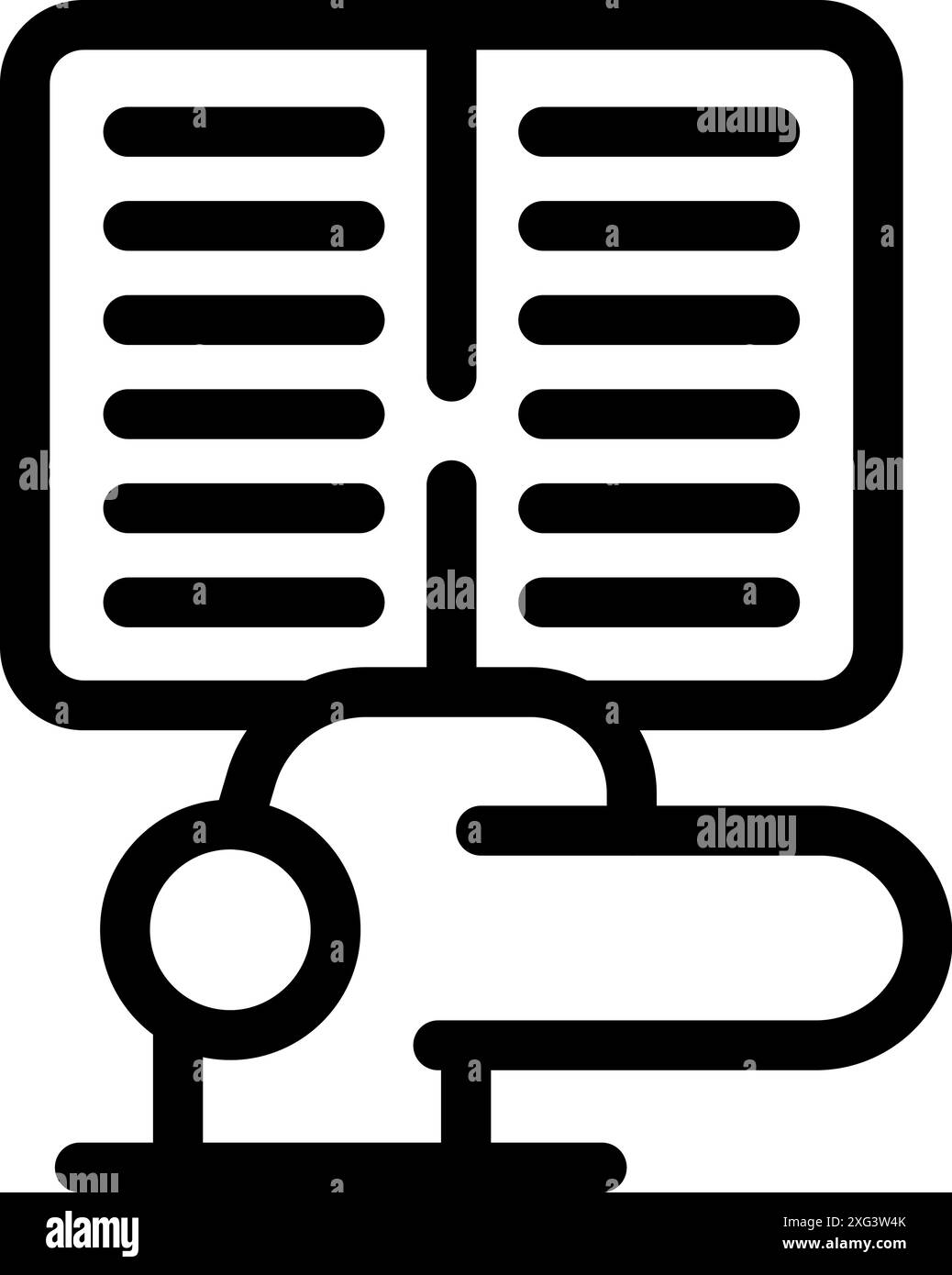 Line art icon style illustration of a solar panel standing on a special ...
