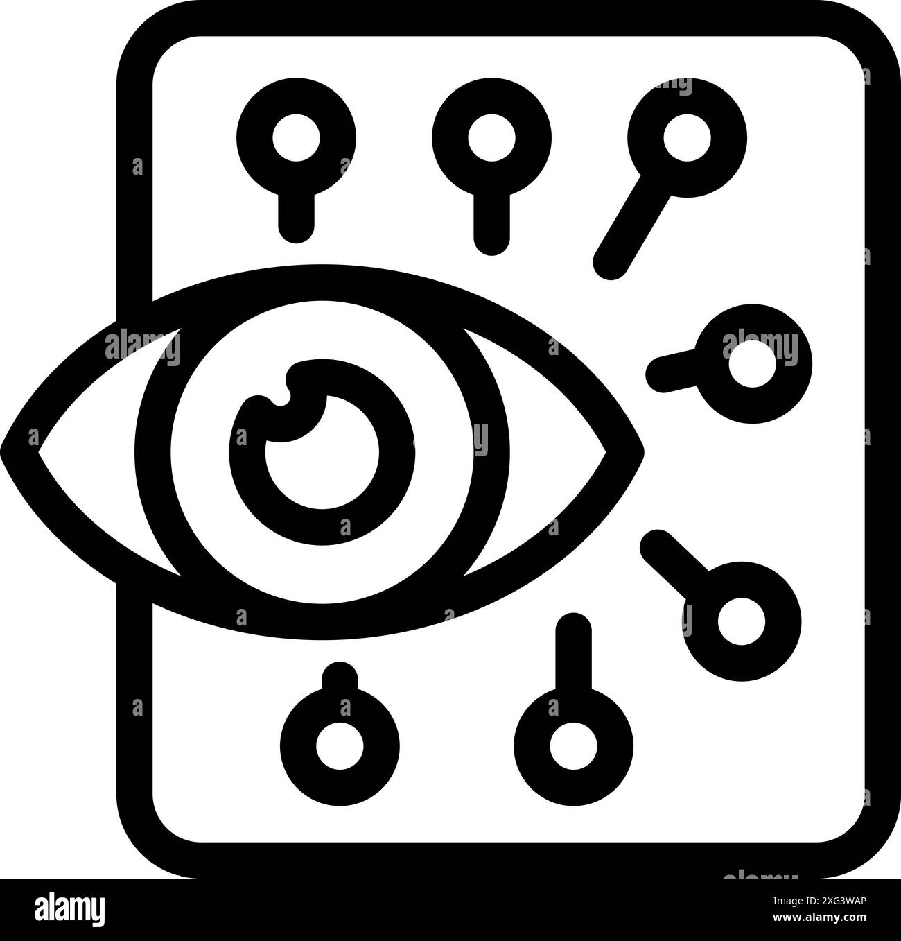 This icon represents eye tracking technology, used to study eye ...