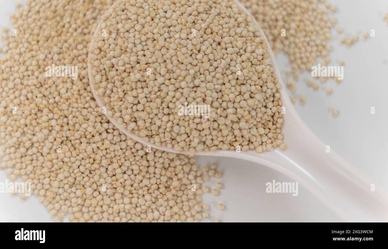Amaranth healthy nutrition superfoods isolated puffed amaranth on white ...
