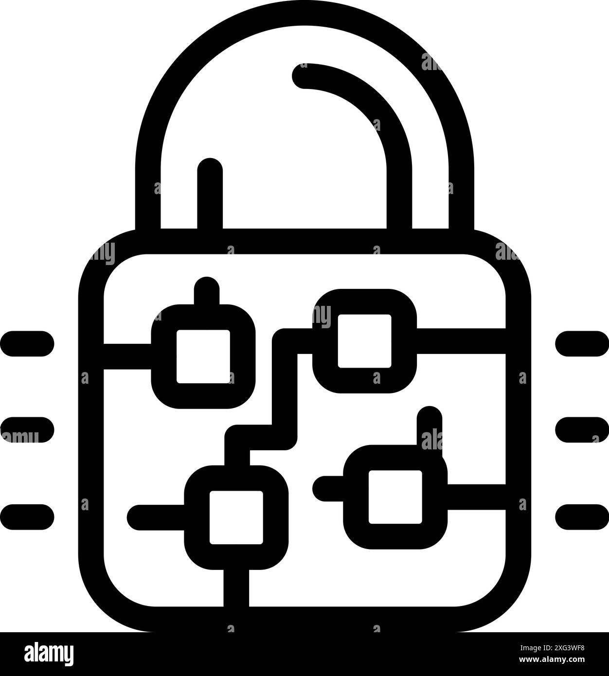 Digital Padlock Is Securing Data Using Blockchain Technology Ensuring Secure And Tamper Proof