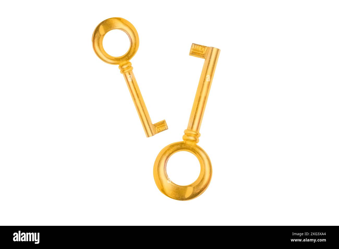 golden keys in falling isolated on white Stock Photo - Alamy
