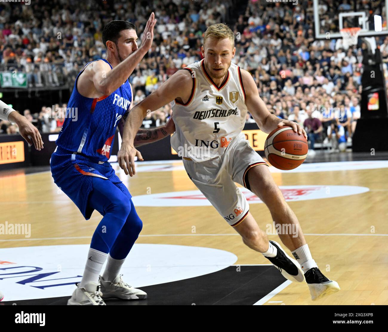 Cologne, Germany. 06th July, 2024. Basketball, international match ...