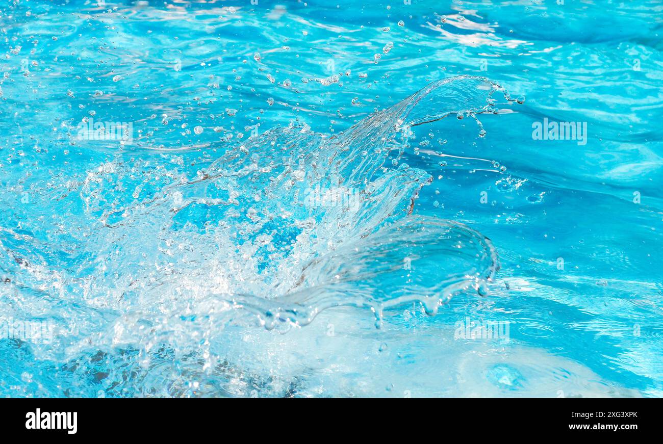 splashes of water in the pool Stock Photo - Alamy