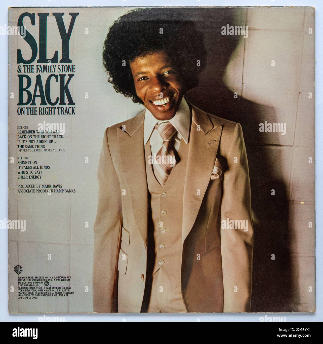 Back cover of Back on the Right Track, the ninth studio album by Sly ...