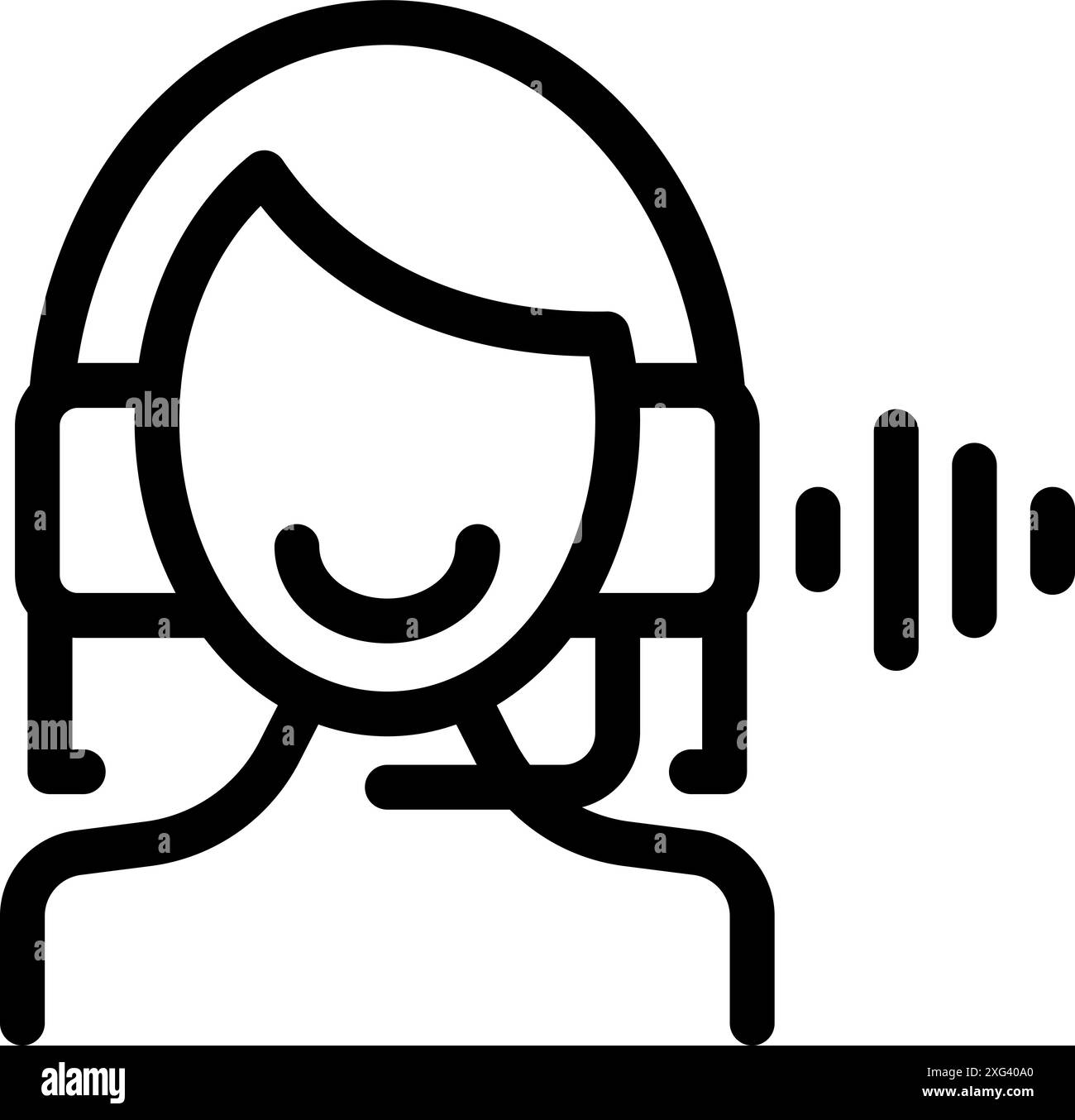 Call center sales happy woman Stock Vector Images - Alamy