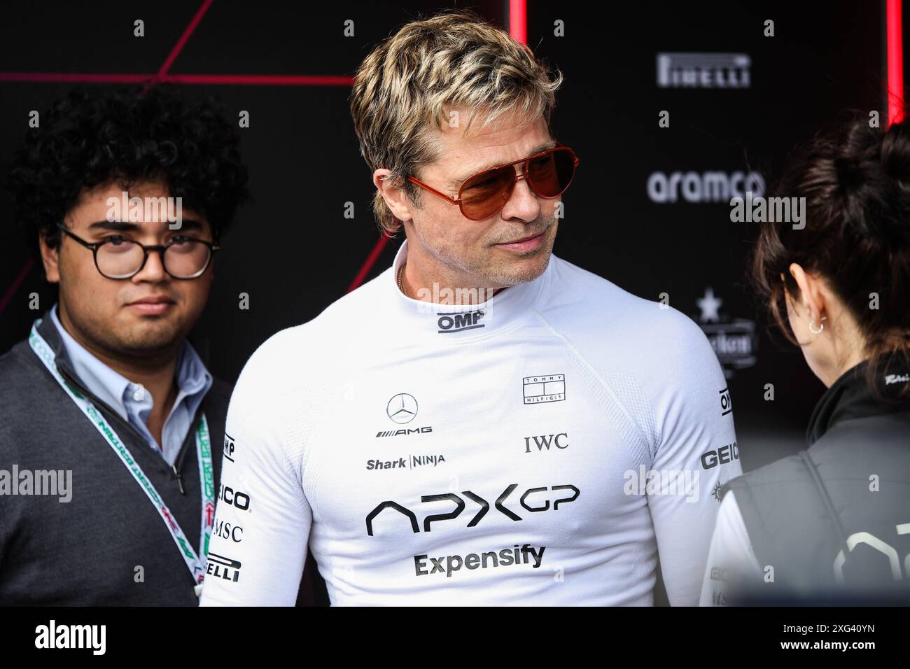 Silverstone, Royaume Uni. 06th July, 2024. PITT Brad (USA), actor ...