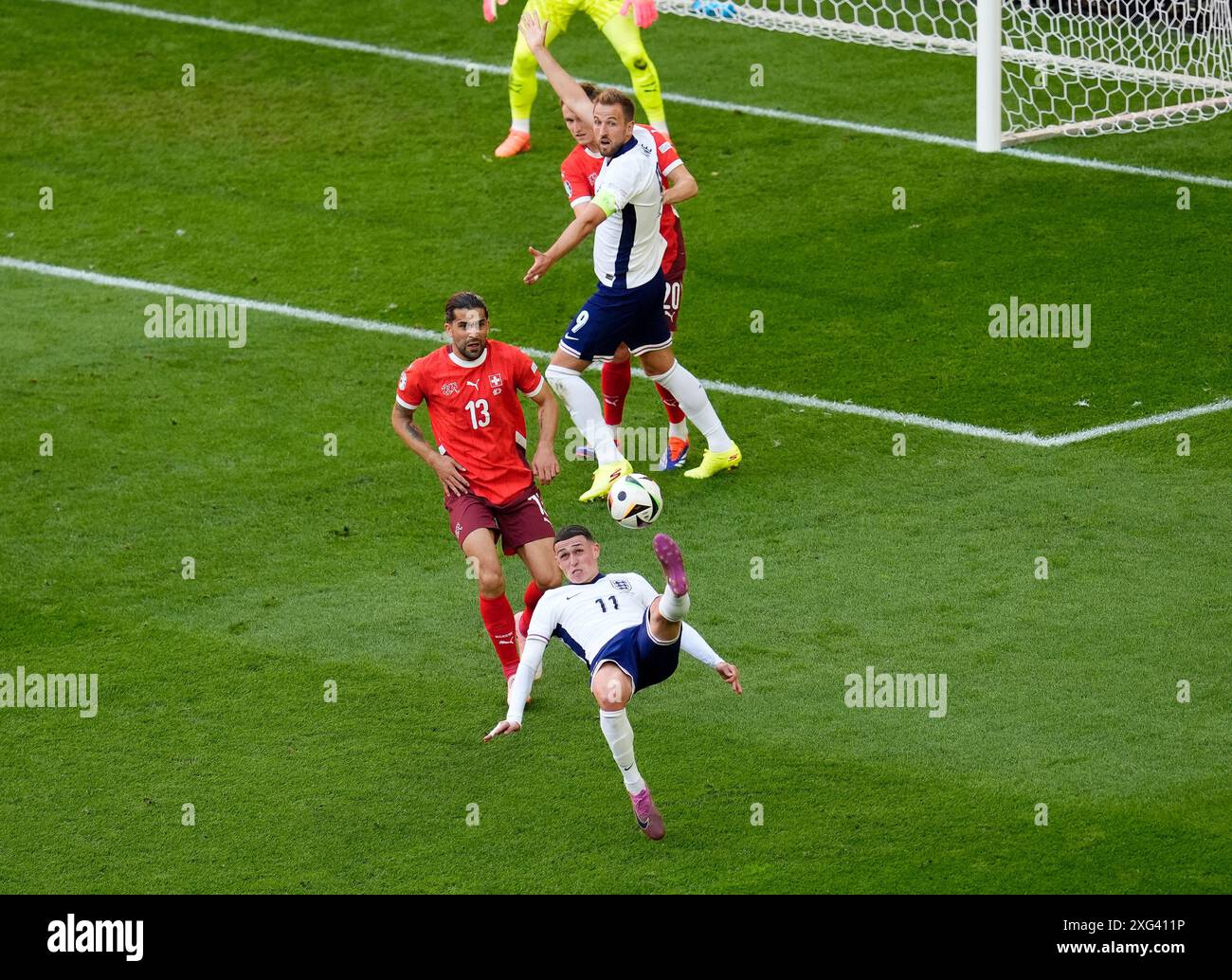 England's Phil Foden attempts a shot on goal during the UEFA Euro 2024 ...