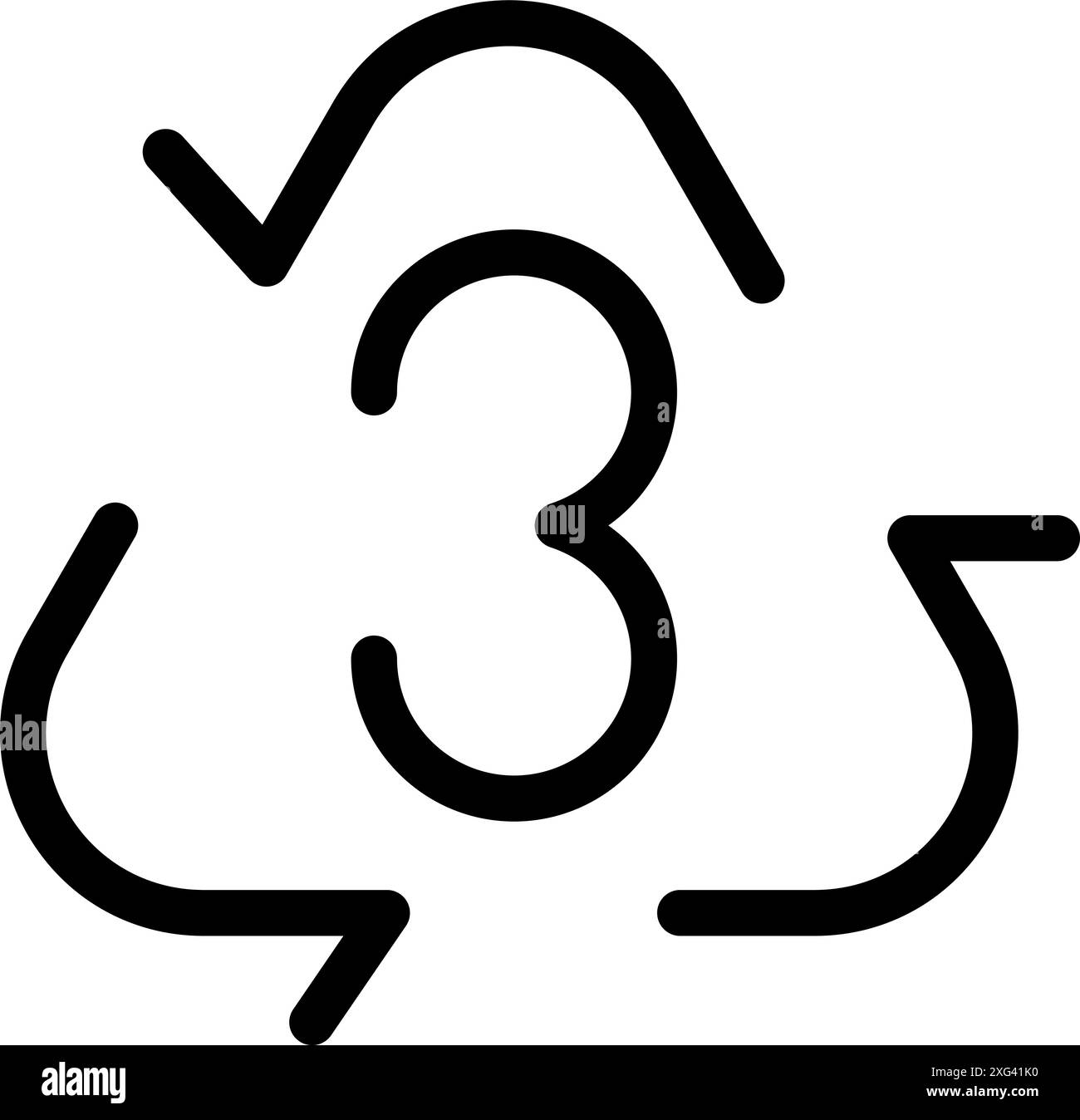 Recycling symbol representing the process of transforming waste ...