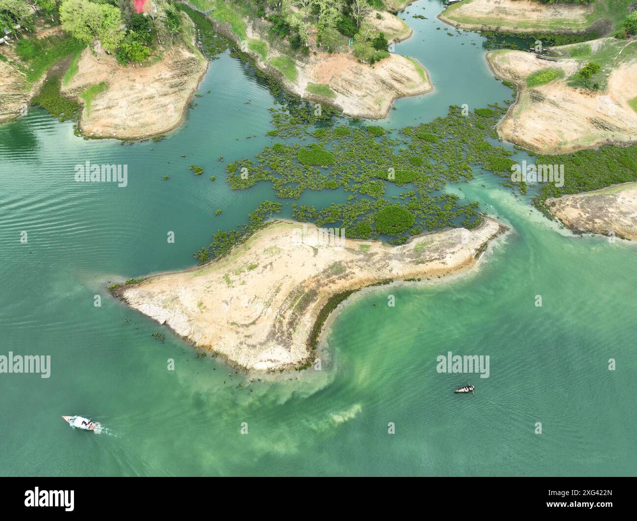 Aerial view of beautiful Kaptai lake in Rangamati, Bangladesh Stock ...