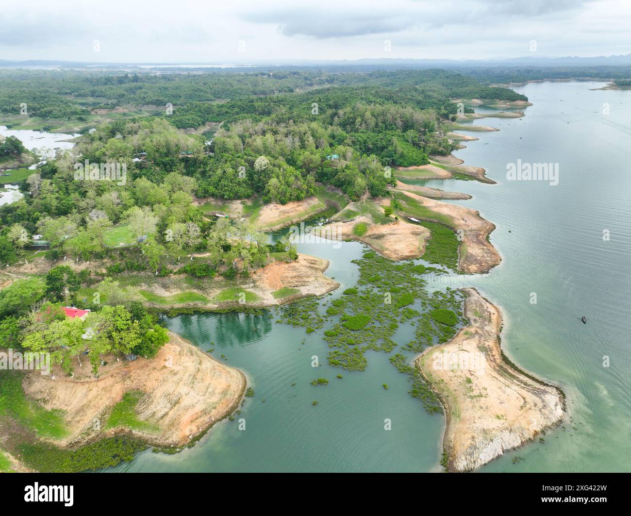 Aerial view of beautiful Kaptai lake in Rangamati, Bangladesh Stock ...