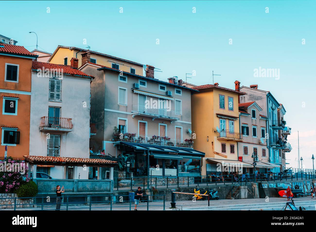 Moscenicka Draga Croatia - 30 June 2024: Beautiful view of resort town ...