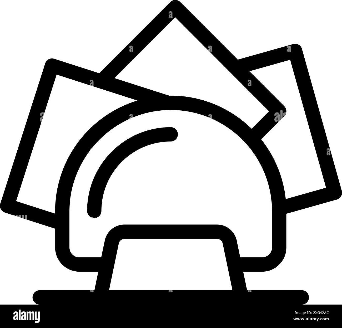 Line drawing of a napkin dispenser holding paper napkins, perfect for ...