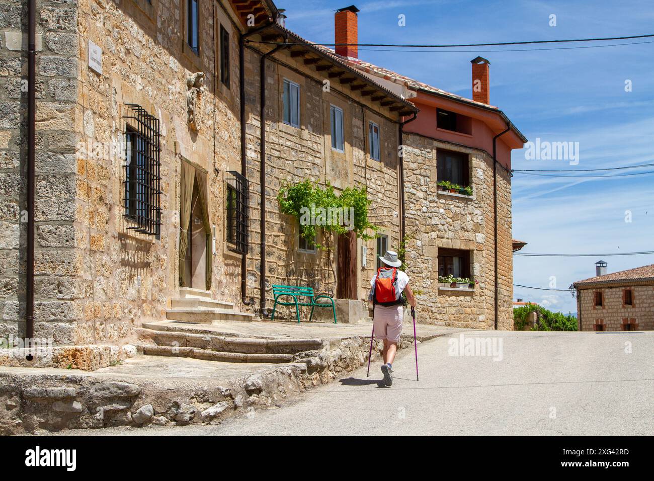 Pilgrims walking on the Camino de Santiago the way of St James pilgrim ...
