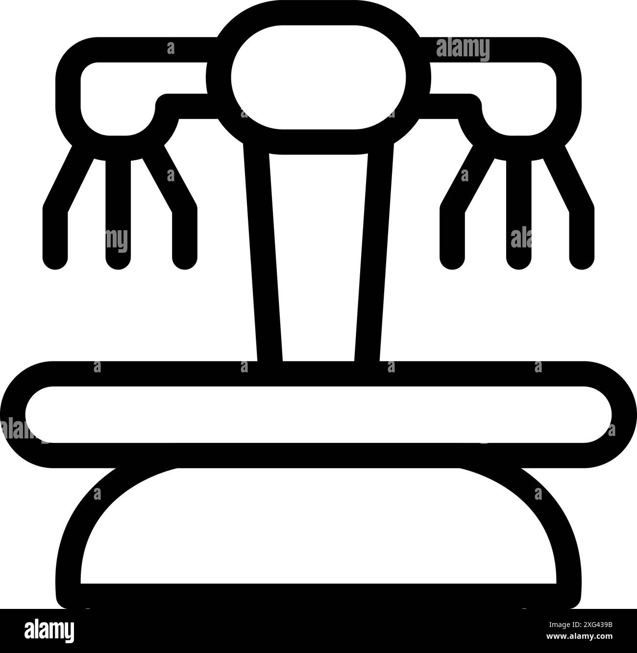 Medical equipment illuminating operating room table, symbolizing ...