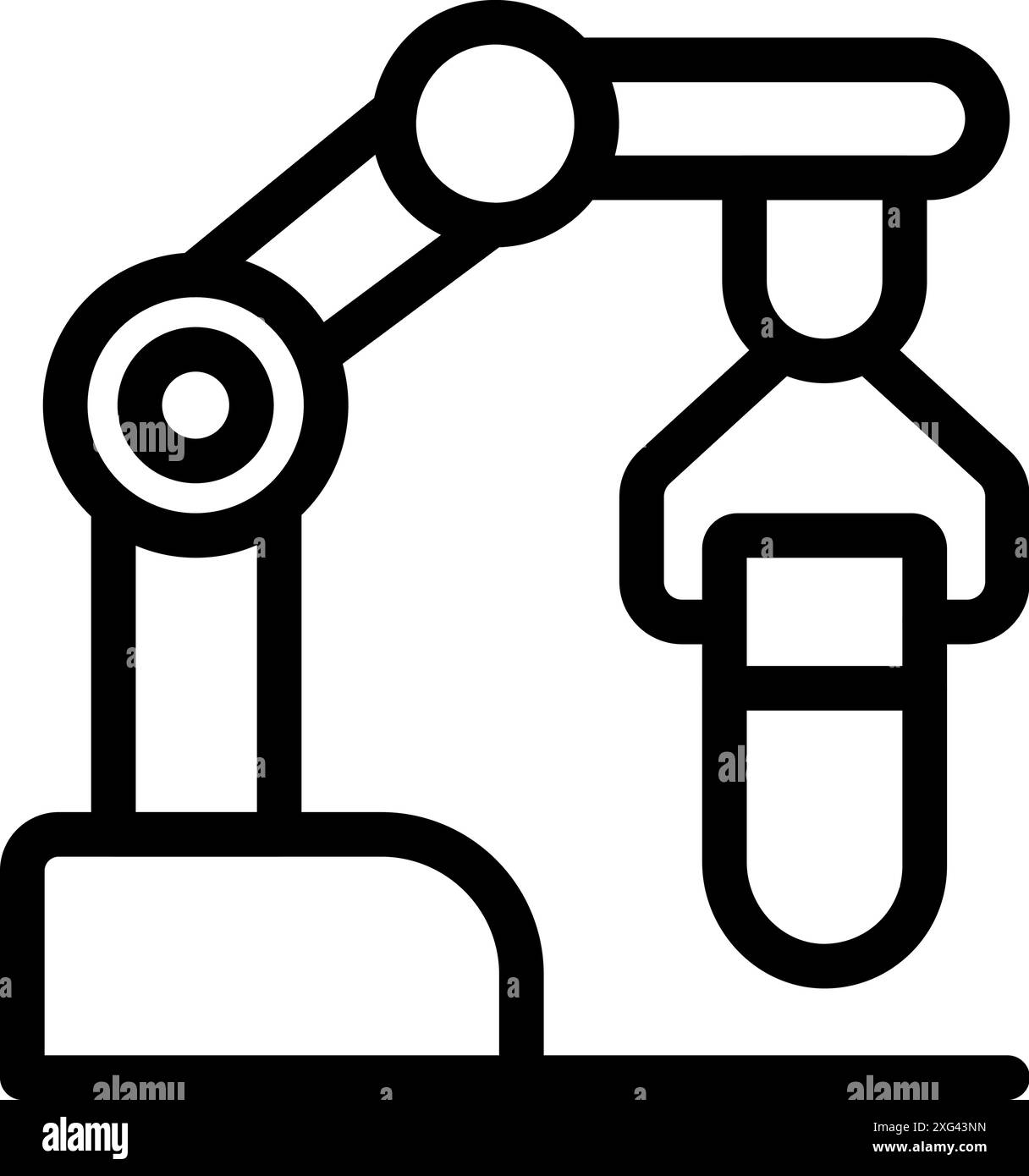 Robotic arm carefully manipulating test tube, representing advanced ...