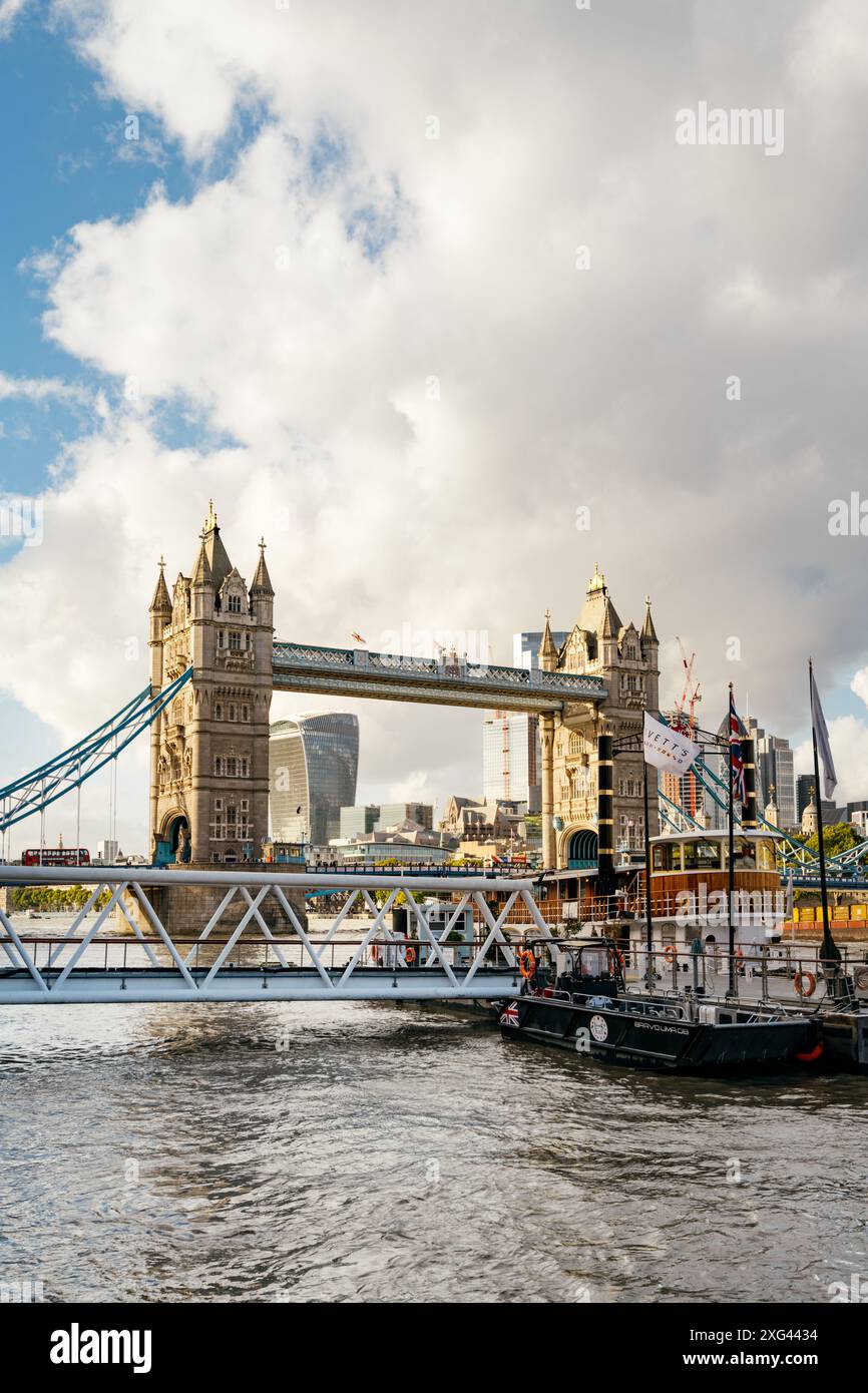 Tower Bridge crosses the River Thames between Tower Hamlets and ...