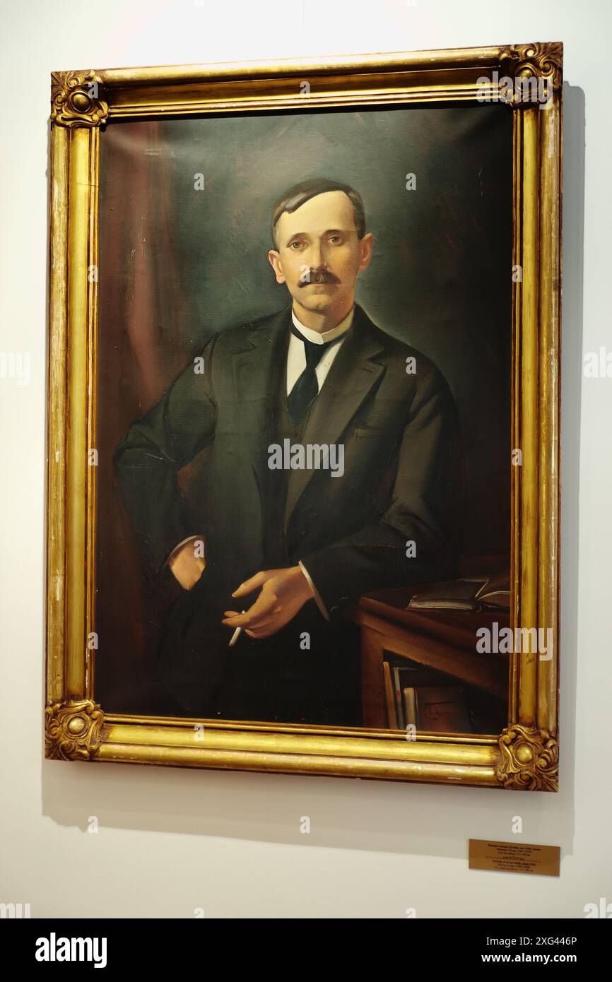 painting of Jovan Ducic, a Serb poet-diplomat and academic, preserved ...