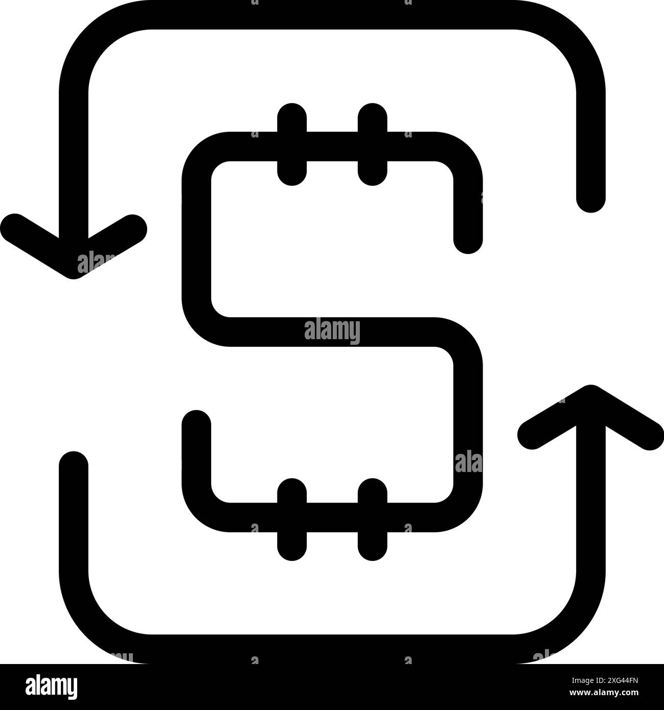 Money flow concept with a dollar sign inside a square with up and down ...