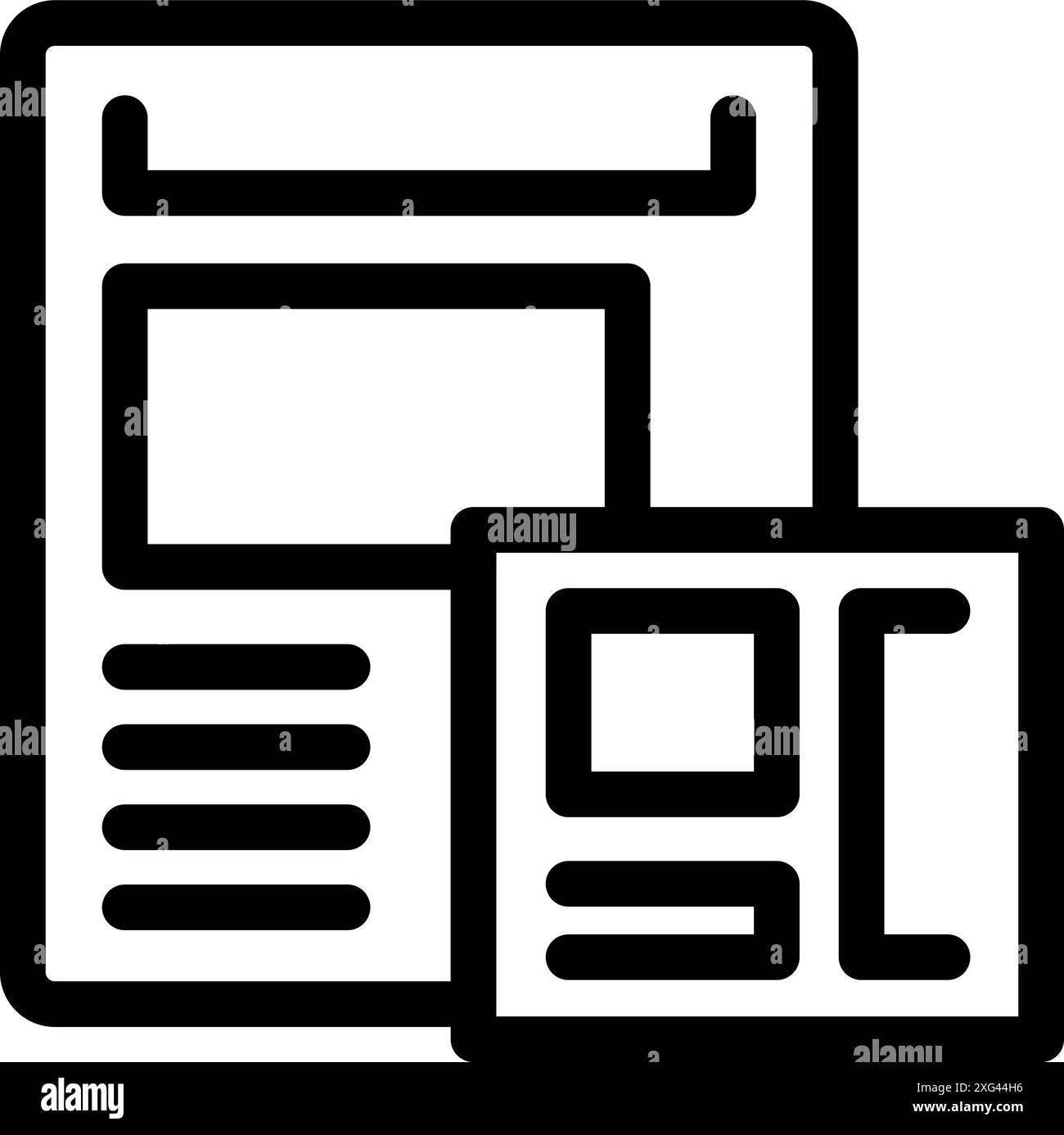 Simple icon of a wireframe being used to plan a website Stock Vector ...