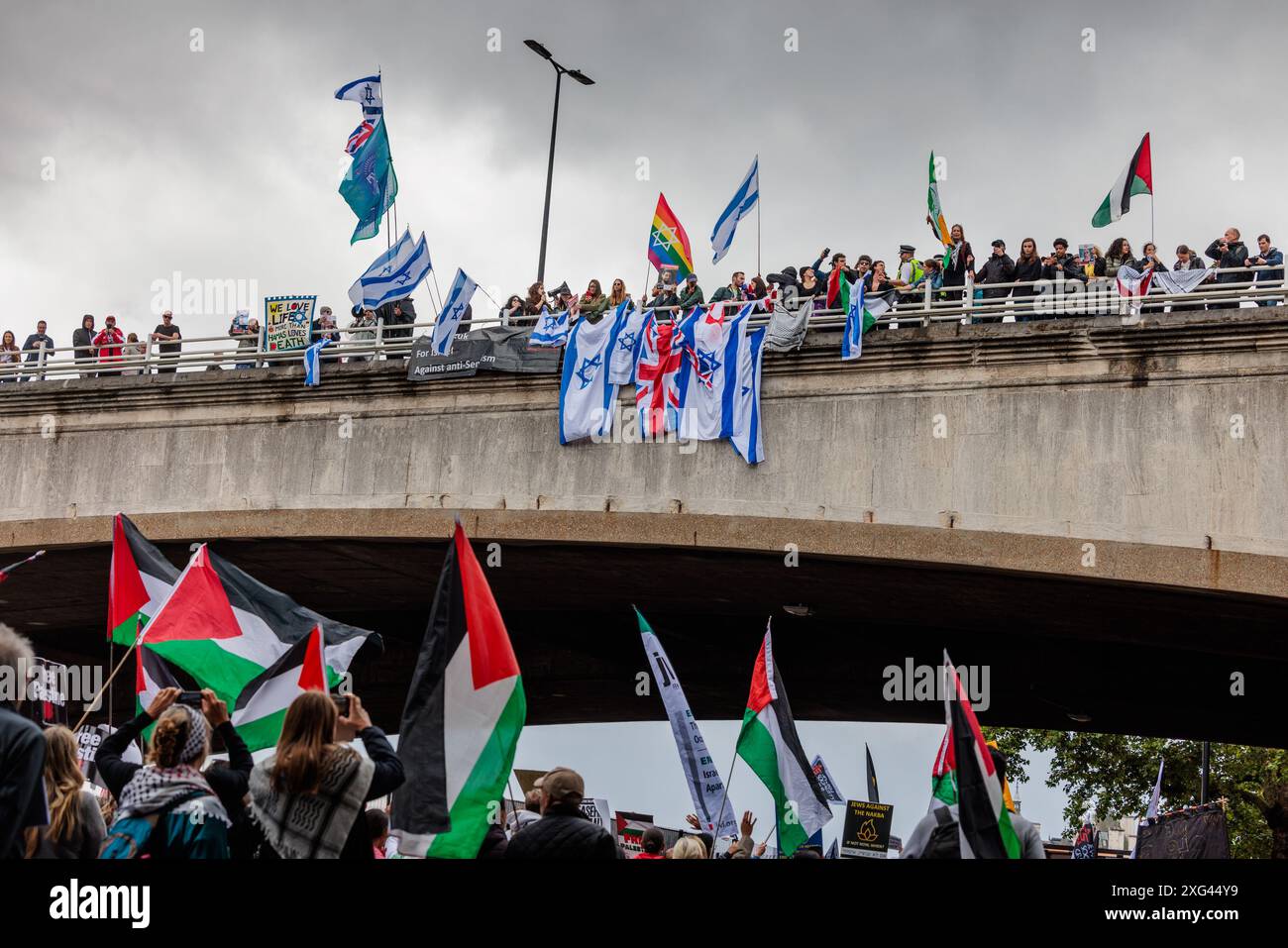 Waterloo Bridge, London,UK. 6th July 2024. Our Fight and Christian ...