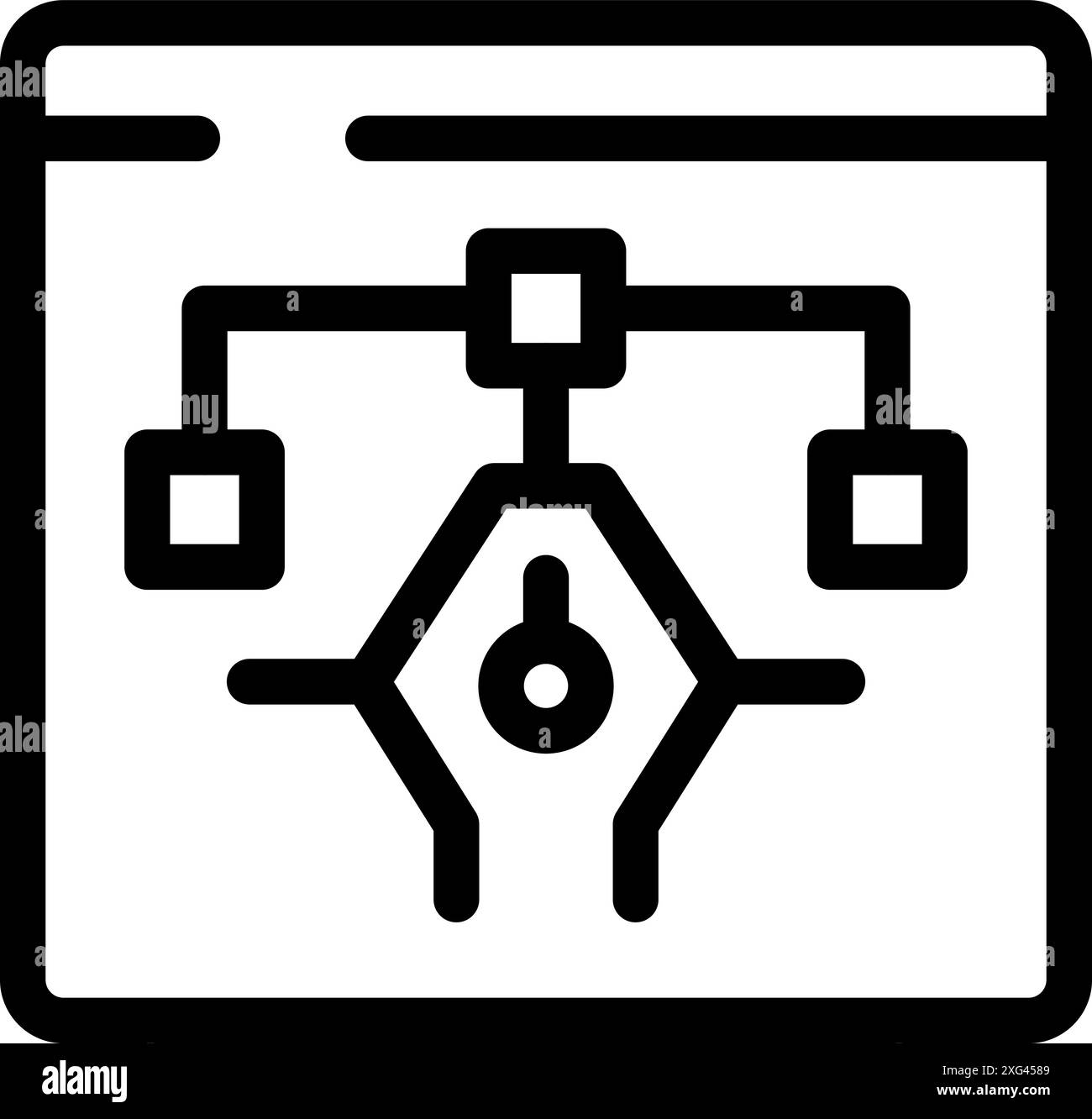 Website window displaying a scheme of an algorithm being developed ...
