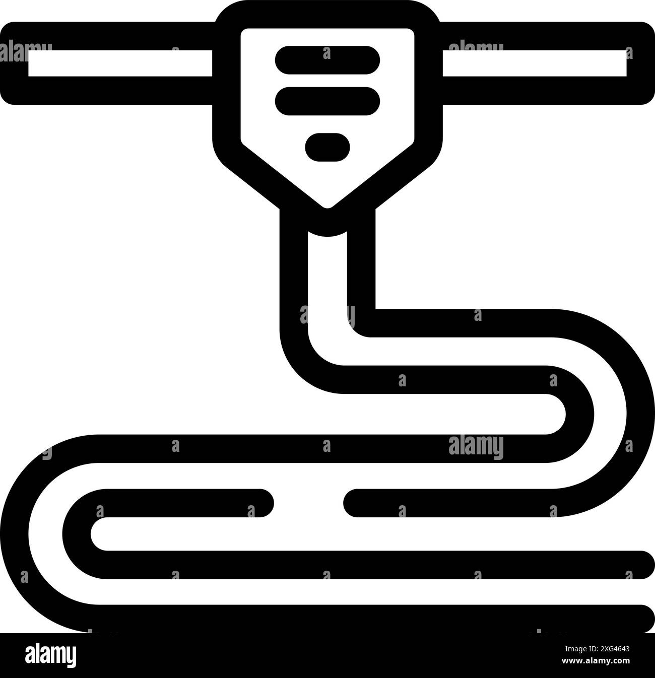 Outline icon representing an electric floor heating system with its ...