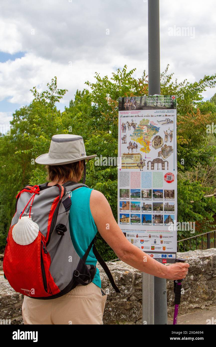 Pilgrims walking the Camino de Santiago the way of St James pilgrim ...