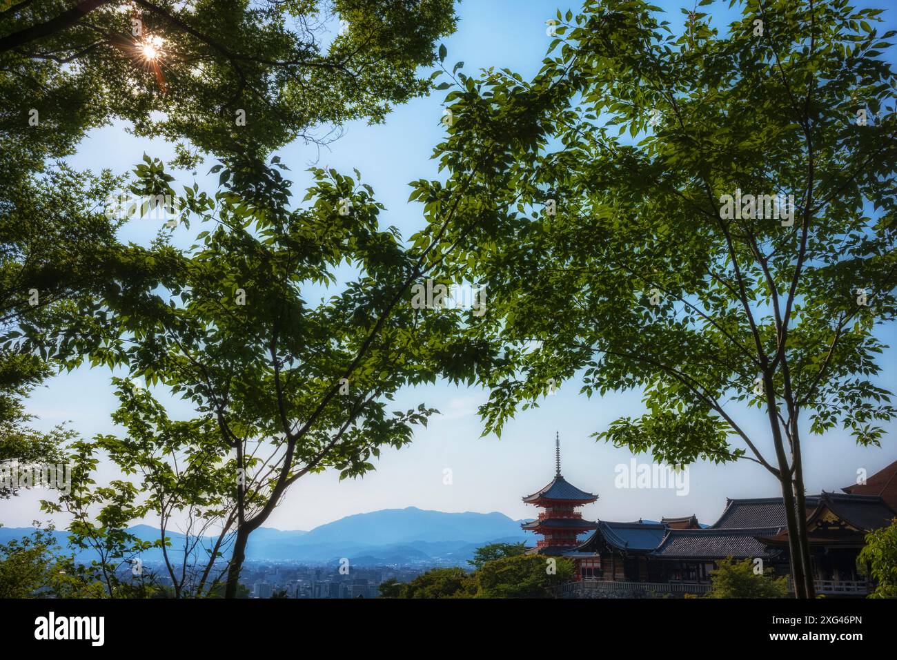 The hilltop temple Kiyomizudera, located in Kyoto, Japan is a spot to ...
