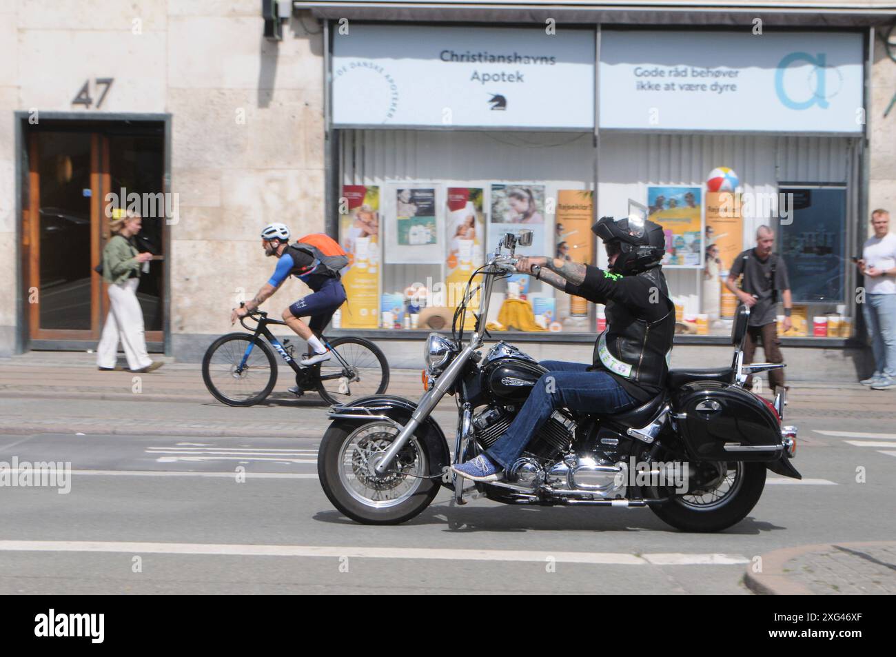Copenhagen/ Denmark/06 july 2024/Moor biker in danish capital. Photo ...