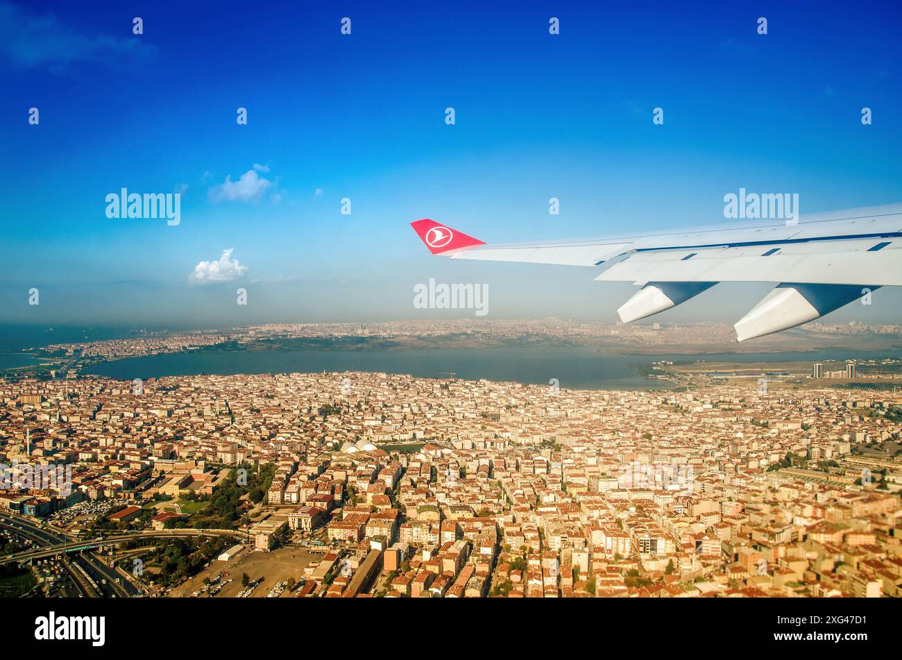 Turkey, Istanbul - 09-11-2014, View of the city of Istanbul from a ...