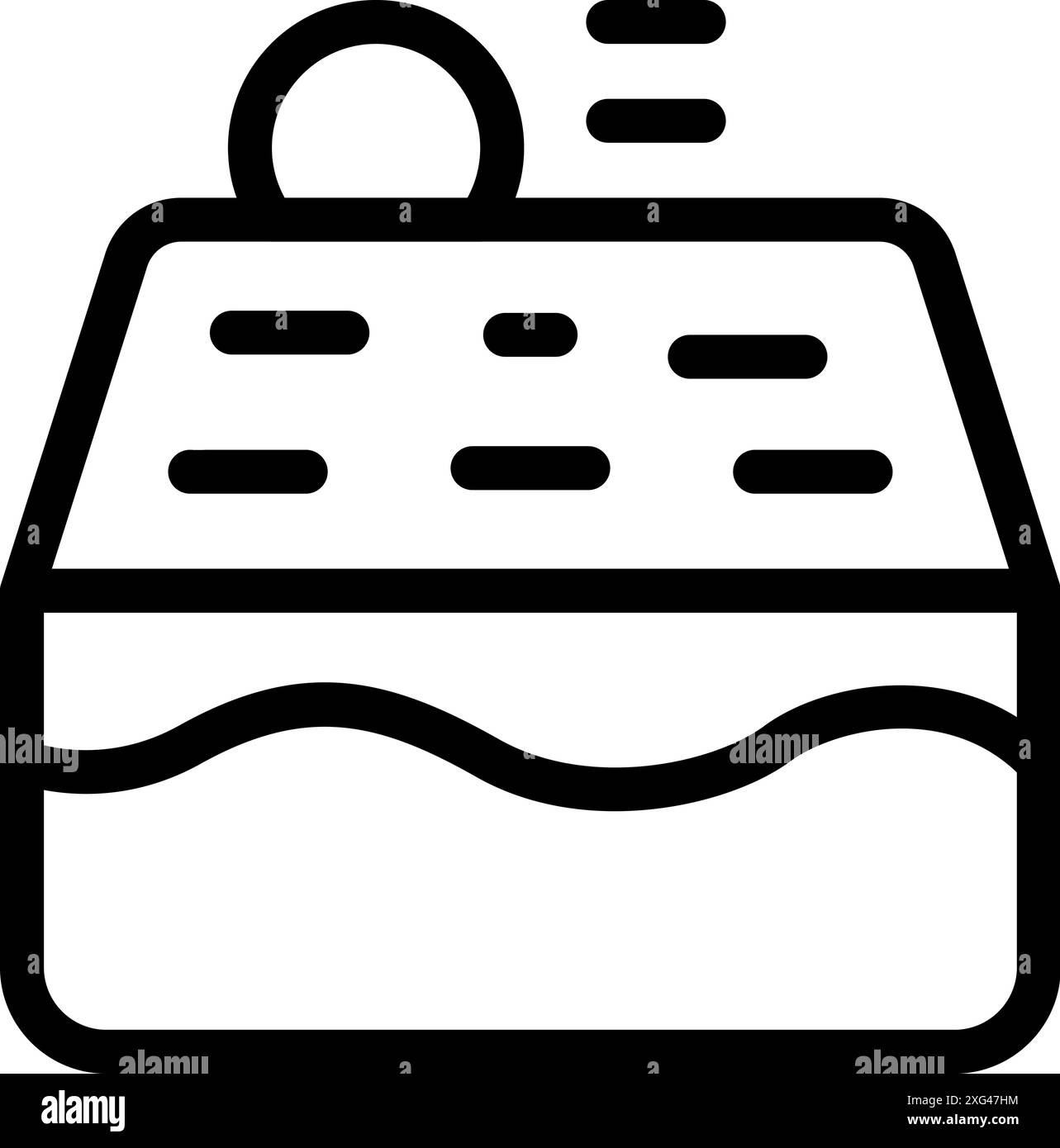 Icon of soil layers showing underground water flowing to river Stock ...