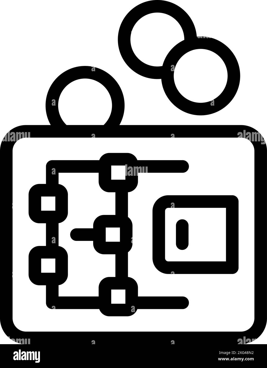 Electronic Circuit Board With Microchip And Wires For Technology