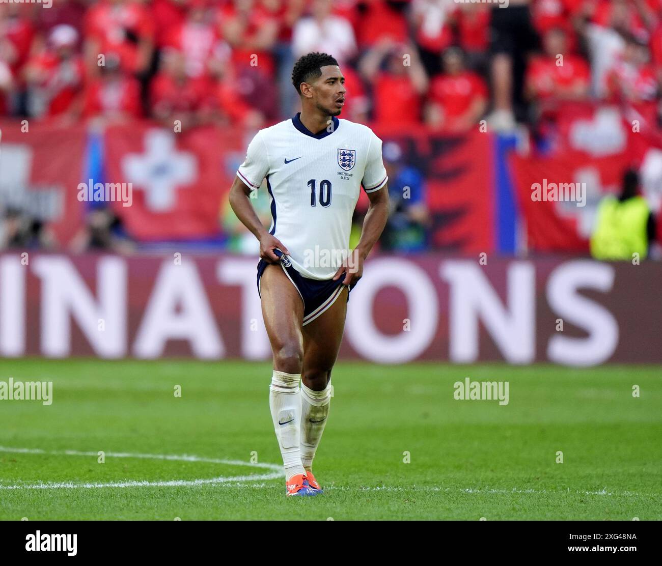 England's Jude Bellingham during the UEFA Euro 2024, quarter-final ...