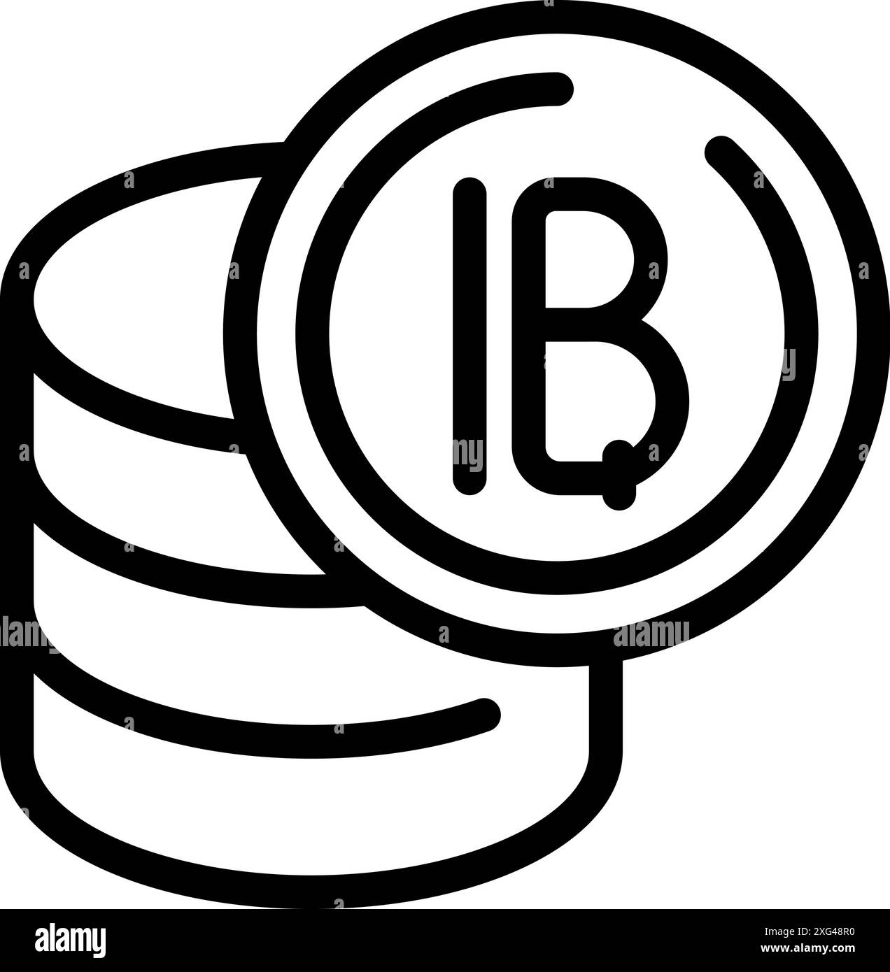 Thai baht coins stack Stock Vector Images - Alamy