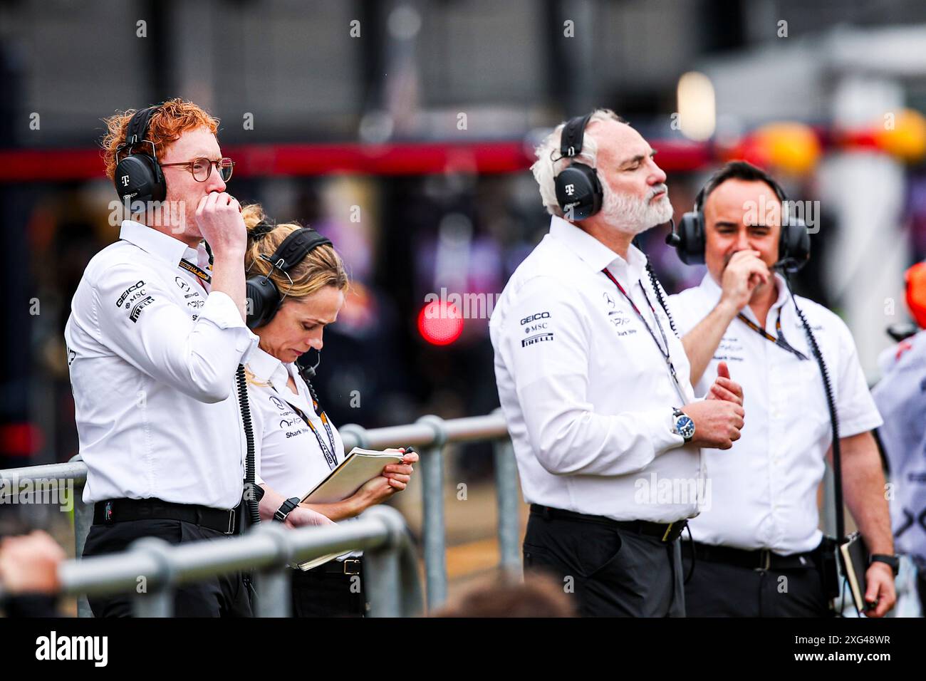 APX GP Team crew filming in the paddock for the Apex F1 movie by Apple ...