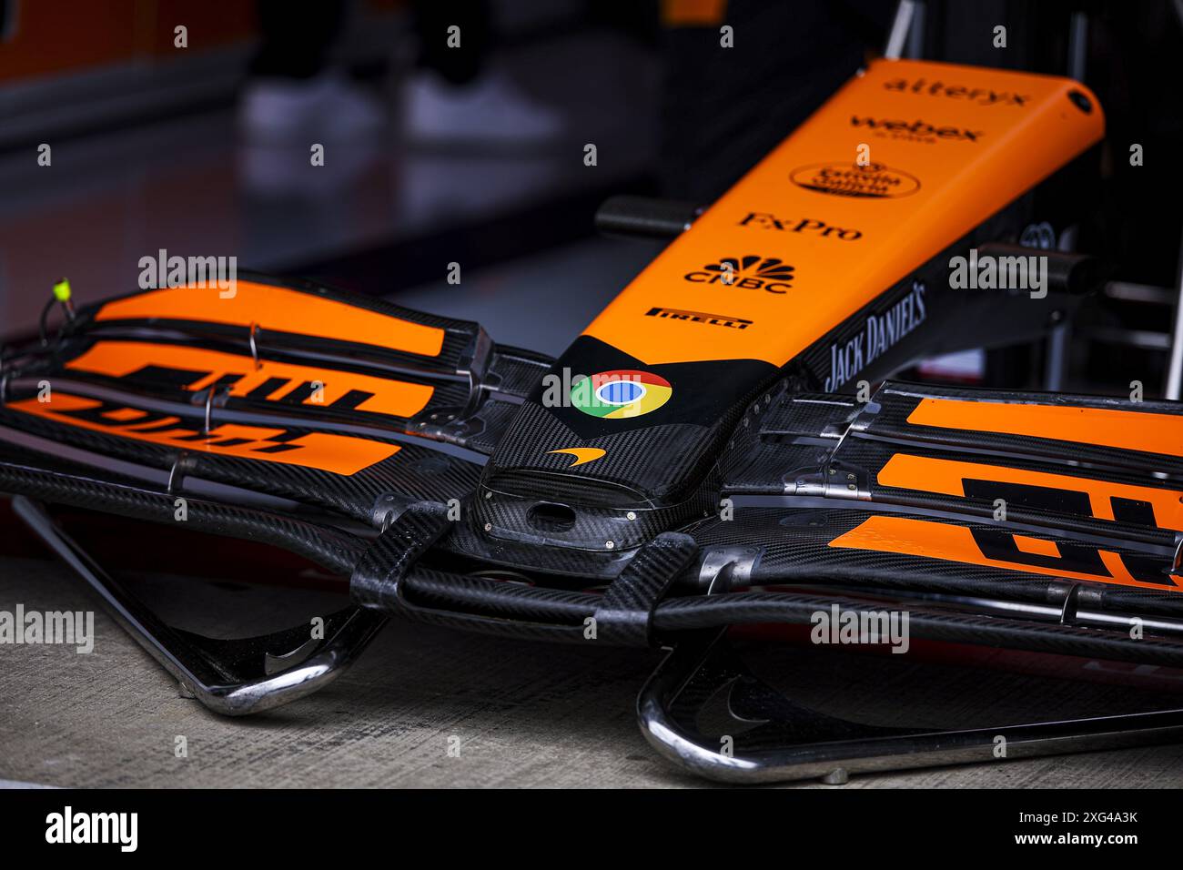 McLaren F1 Team MCL38, mechanical detail front wing during the Formula ...