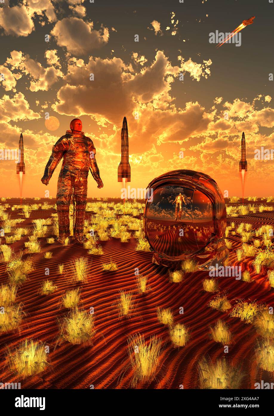 Astronaut & Helmet Reflections Stock Photo - Alamy