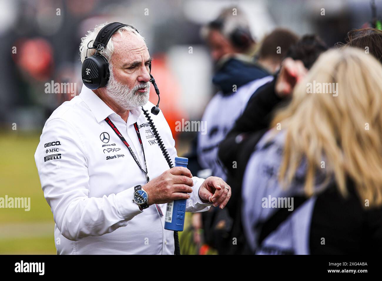 APX GP Team crew filming in the paddock for the Apex F1 movie by Apple ...