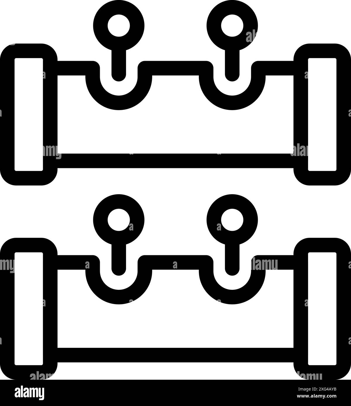 Simple icon representing a gas leak detector device installed on a ...